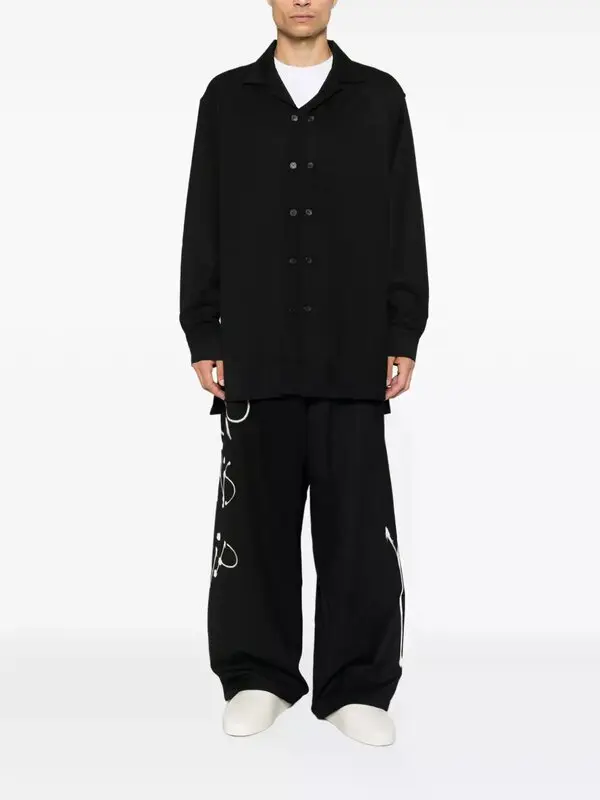 Y3 Double-breasted Notched-collar Shirt