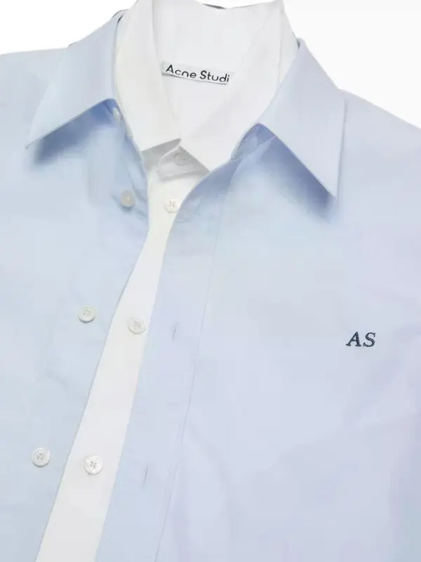 Acne Studios Layered-effect Logo-embroidered Shirt