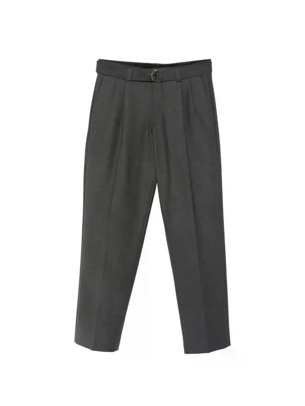ERALDO Belted Pleated Trousers - Grey