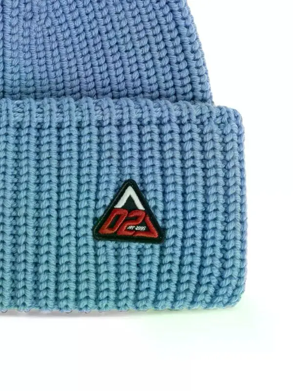 Dsquared2 Logo-patch Ribbed-knit Beanie Hat