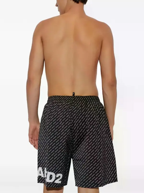 Dsquared2 Monogram-print Logo-print Swim Shorts