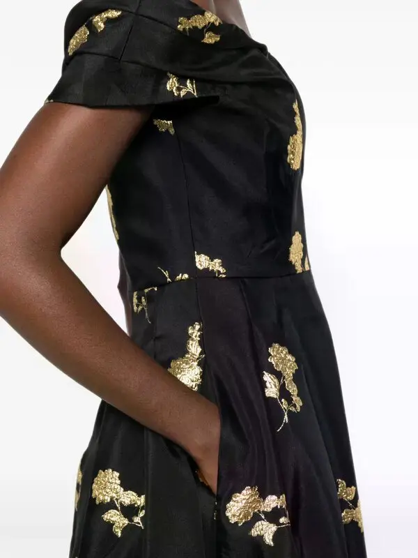Rebecca Vallance Mariya Floral-jacquard Gown
