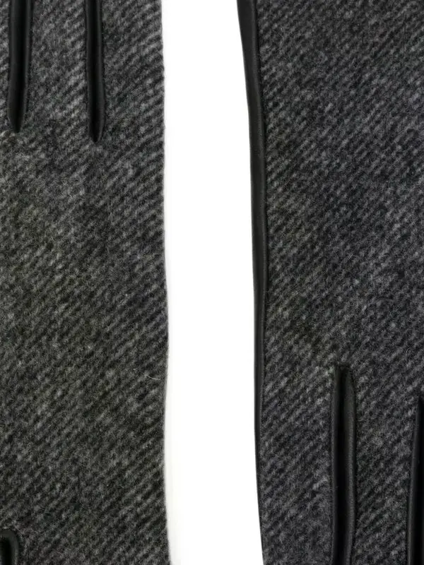 Barbour Tweed-effect Leather-trim Gloves
