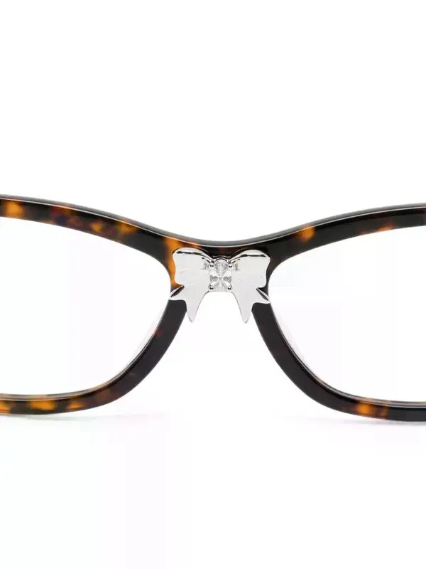 YVMIN Tortoiseshell Bow-detail Sunglasses