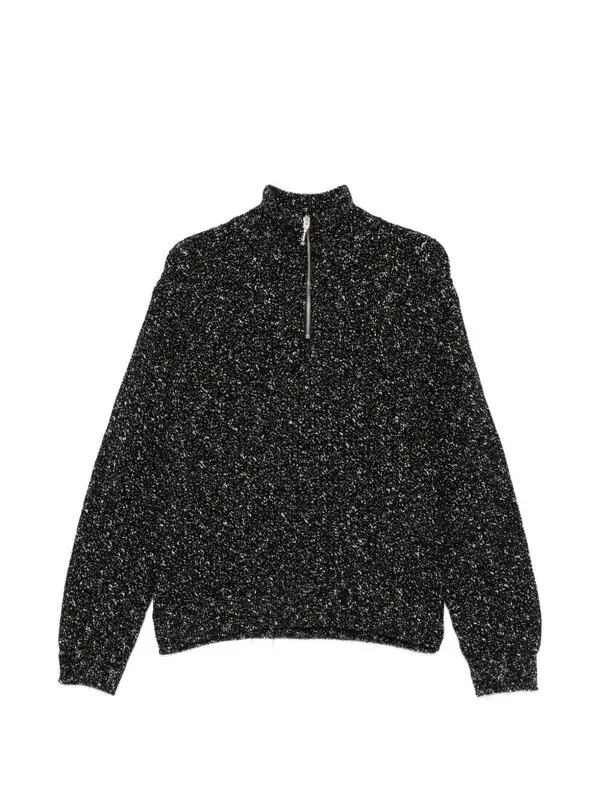 ERNEST W. BAKER Quarter-zip Sweater - Black