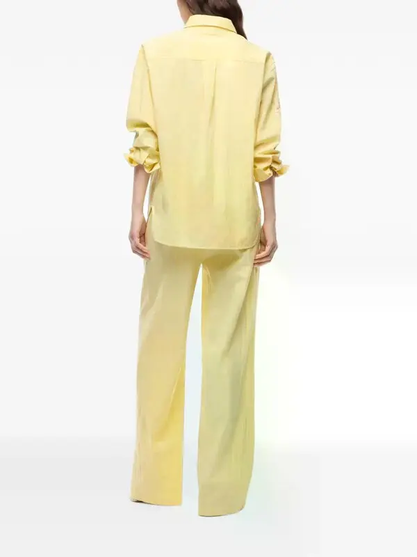 Pinko Striped Shirt With Floral Embroidery
