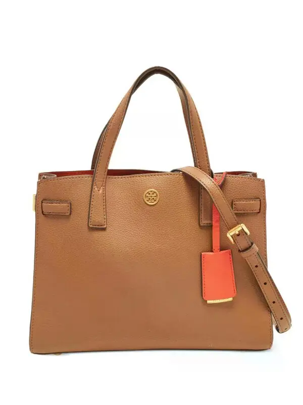 Tory Burch Small Walker Leather Tote Bag - Brown