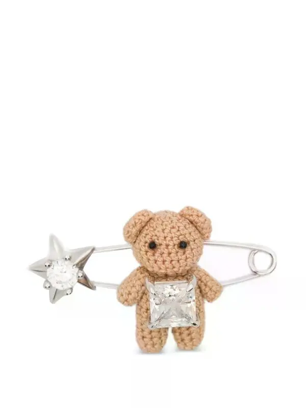 YVMIN Teddy Bear Star Brooch - Silver