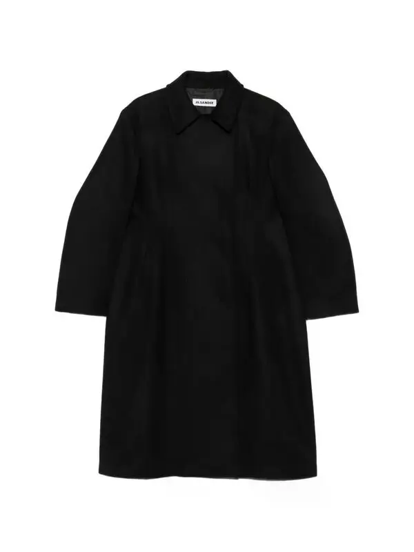 JIL SANDER Concealed-fastening Double-breasted Coat - Black