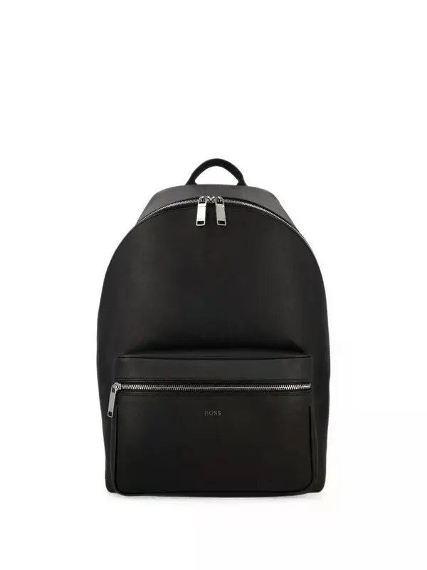 BOSS Structured Backpack With Polished Logo-lettering
