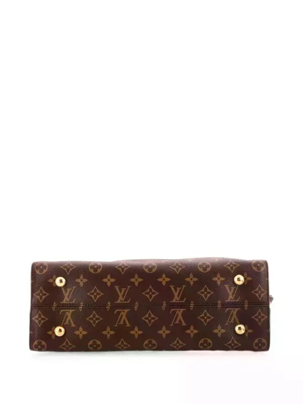 LOUIS VUITTON Tuileries Handbag Monogram Canvas With Leather Satchel - Black