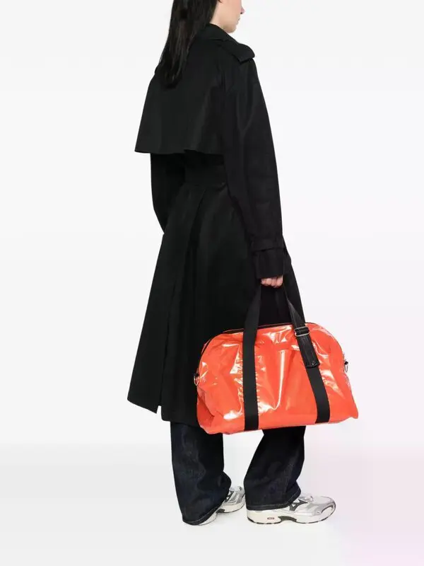 JACK GOMME Glossy-finish Holdall Bag - Orange