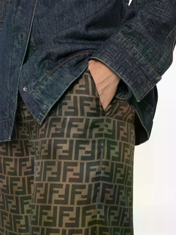 Fendi Ff Logo-print Palazzo Pants
