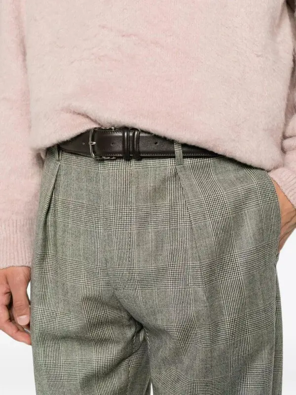 BERWICH Prince Of Wales Check Pleated Trousers
