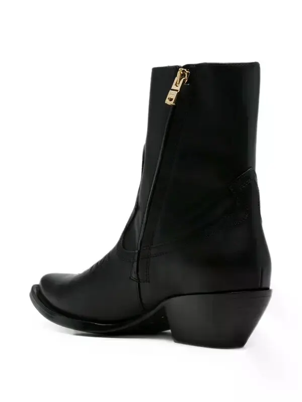 Amiri Embroidered Leather Boots