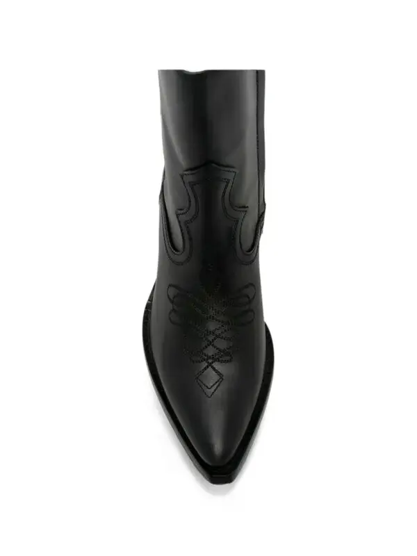 Amiri Embroidered Leather Boots