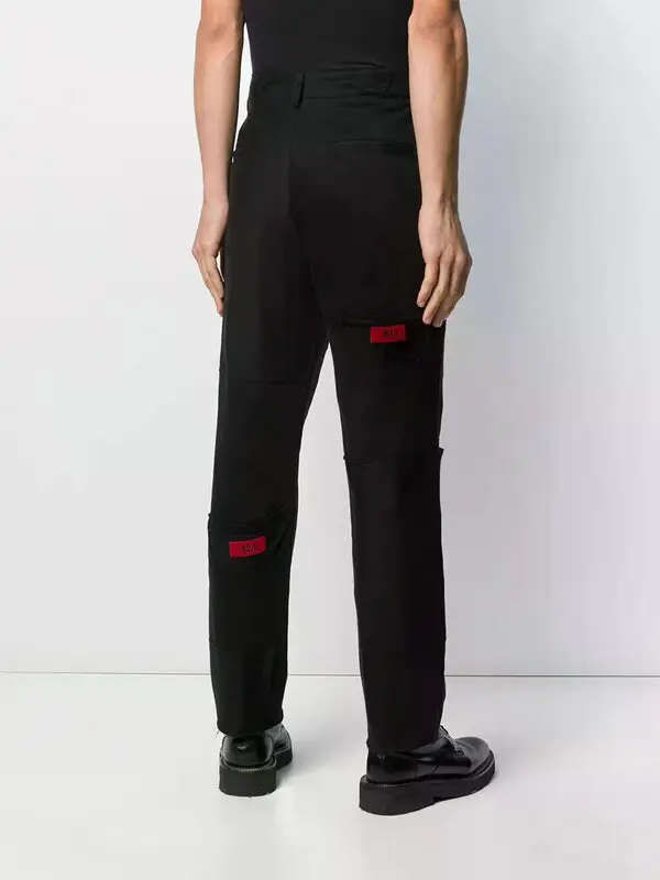 424 Contrasting Patch Logo Trousers
