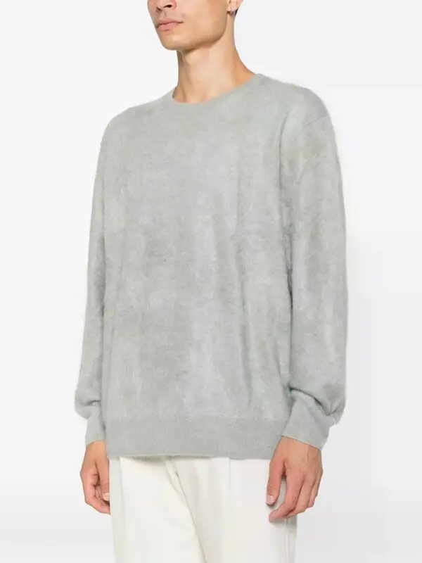 Soft Goat Crew Neck Brushed-knit Sweater