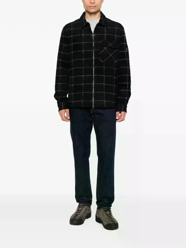 Barbour Check-pattern Zip-up Jacket - Black