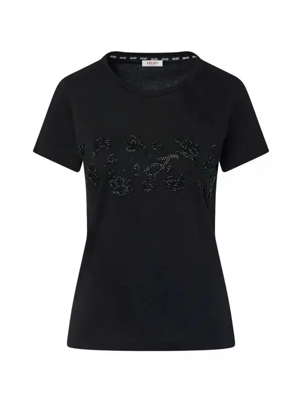 Liu Jo Sequinned Logo T-shirt - Black
