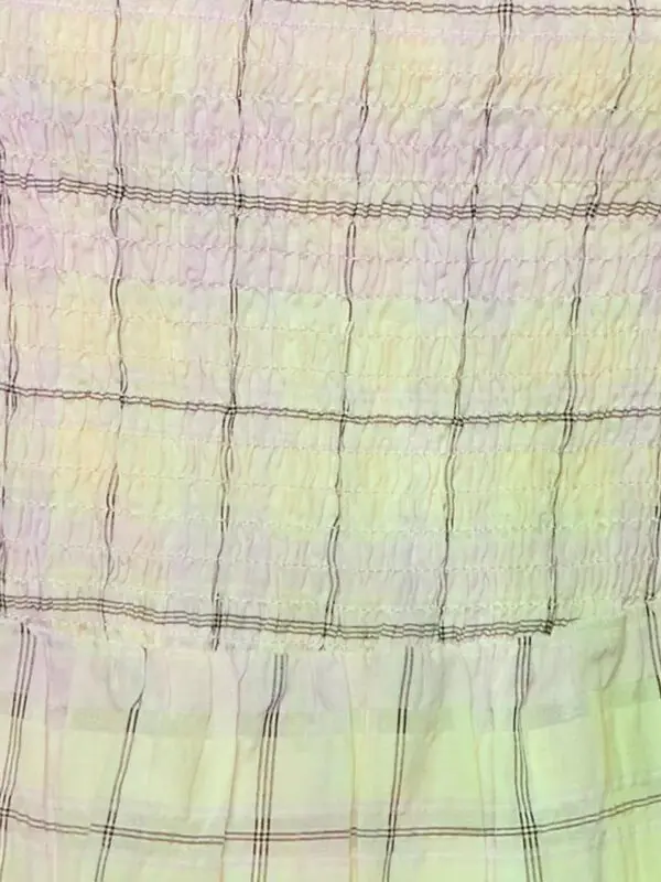 GANNI Checked Peplum Top And Shorts Set