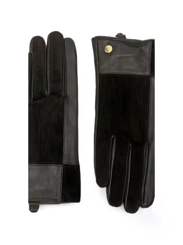 Barbour Corduroy-panel Leather Gloves