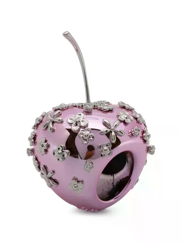 YVMIN Floral-motif Apple Ring - Silver