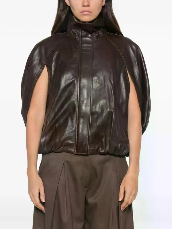 Simkhai Leather Cape Jacket
