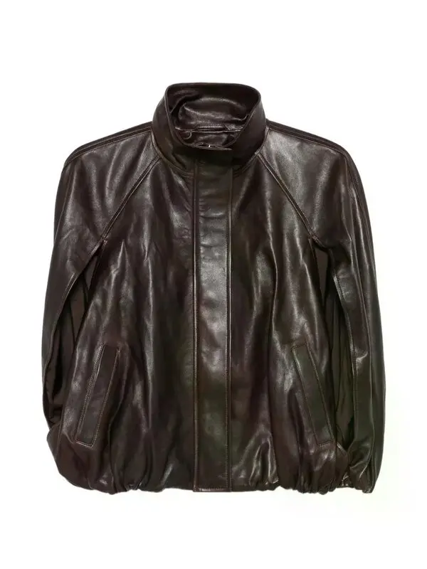 Simkhai Leather Cape Jacket - Brown