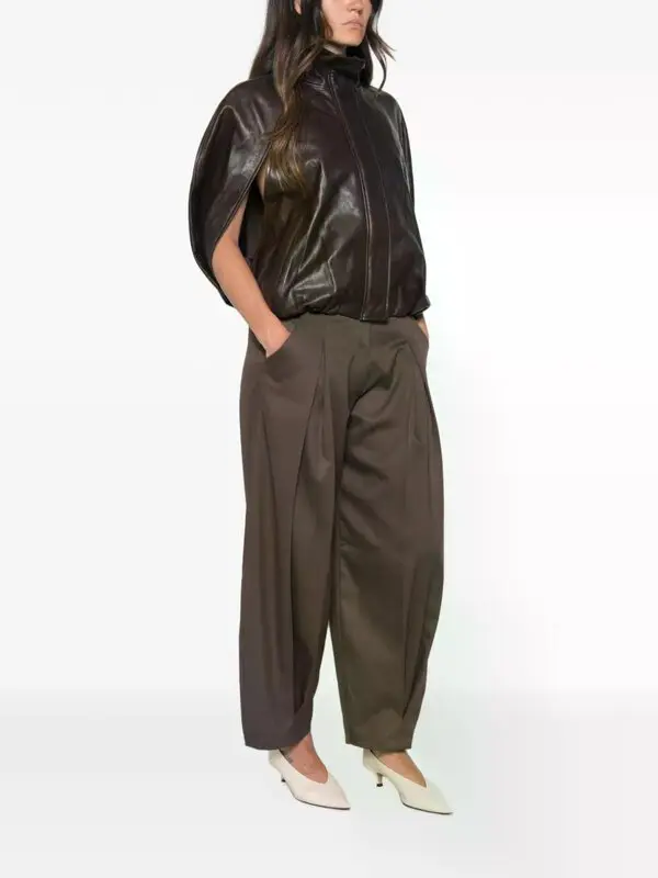 Simkhai Leather Cape Jacket - Brown