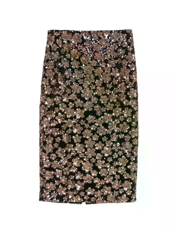 Max Mara Sequin-embellished Midi Skirt - Black