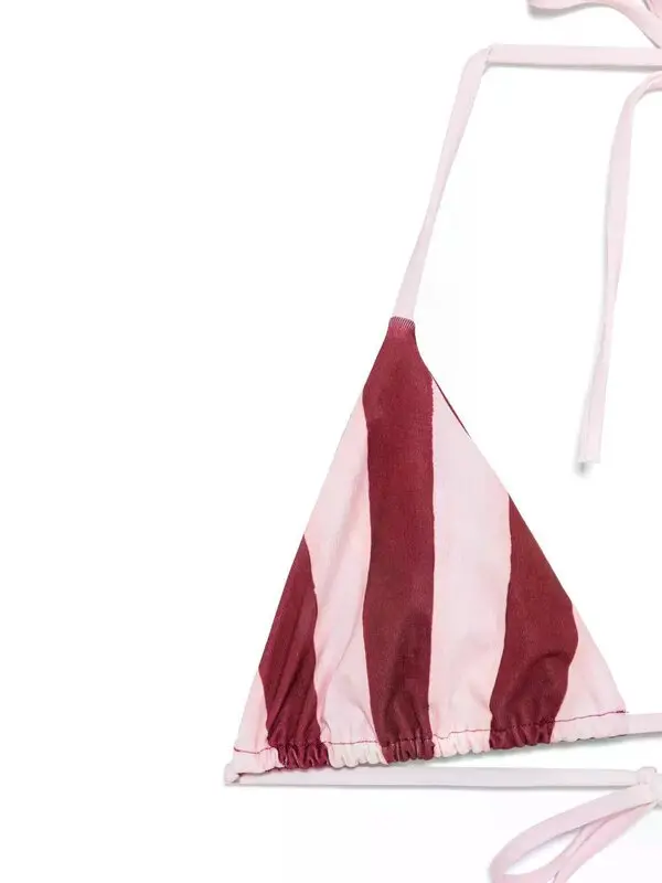 Fendi Striped Triangle Bikini Top