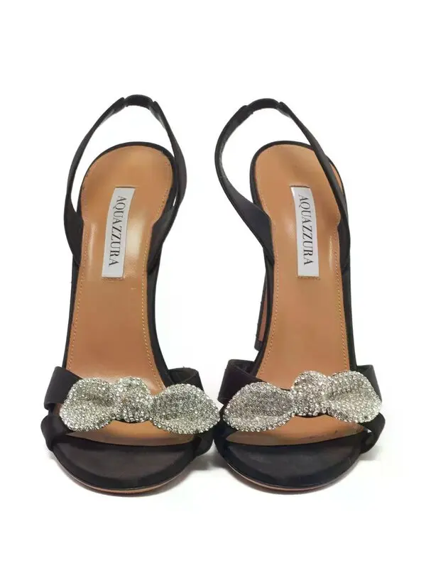 AQUAZZURA Very Bow Slingback Sandals