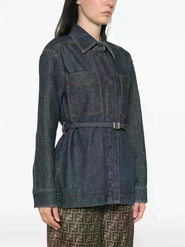Fendi Ff-logo Belted Jacket