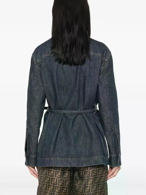 Fendi Ff-logo Belted Jacket