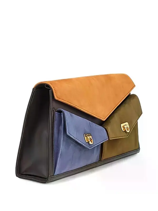 FERRAGAMO Gancini Panelled Clutch Bag