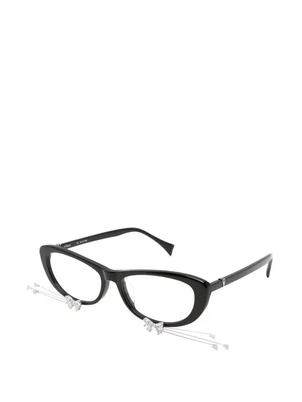 YVMIN Embellished Cat-eye Sunglasses - Black