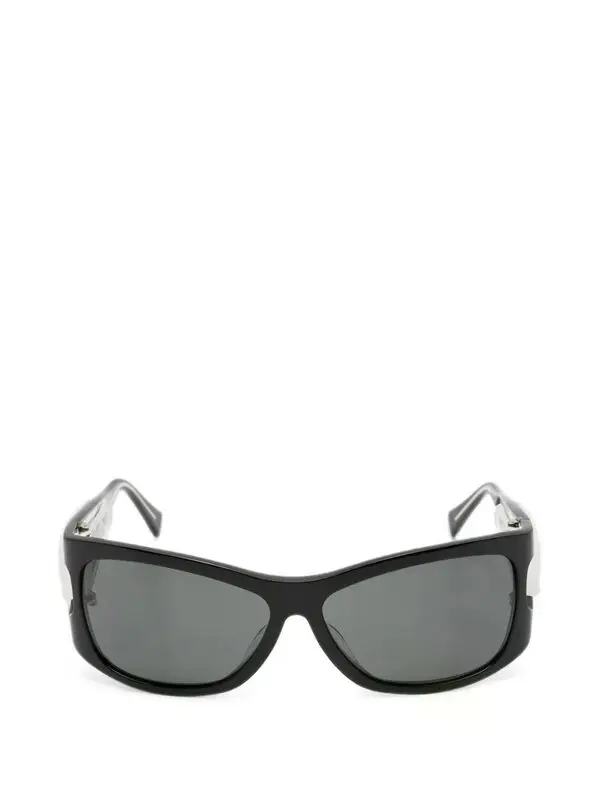 YVMIN Hair-clip Rectangle-frame Sunglasses - Black
