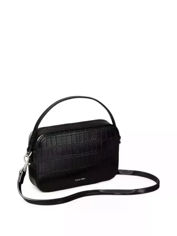 Calvin Klein Monogram Croc-effect Shoulder Bag