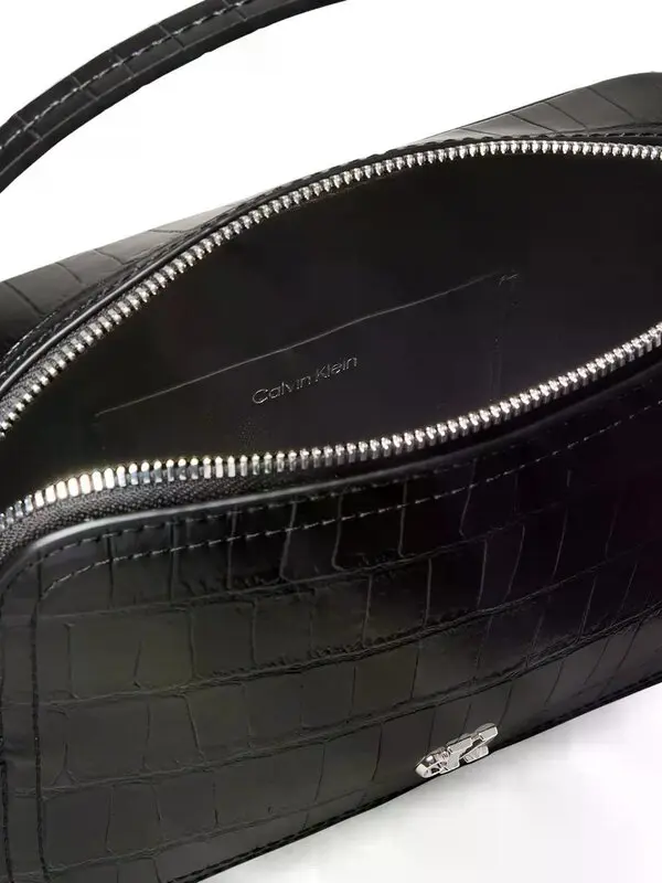Calvin Klein Monogram Croc-effect Shoulder Bag