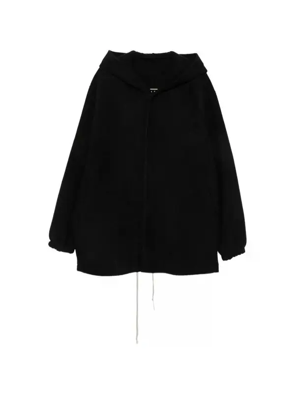 Rick Owens Tour Hooded Single-breasted Coat - Black