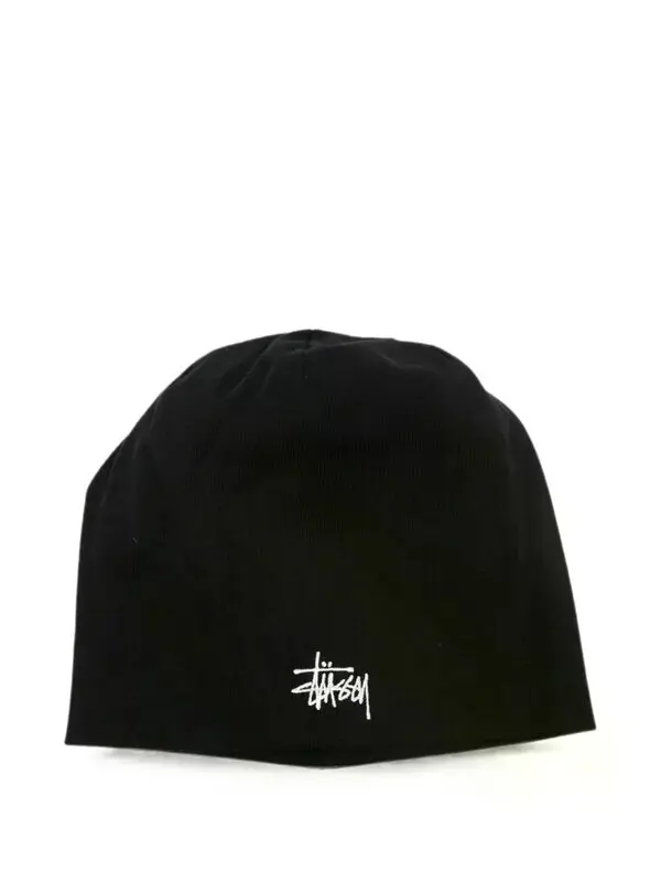 StÜssy Skullcap Logo-embroidered Jersey Beanie Hat