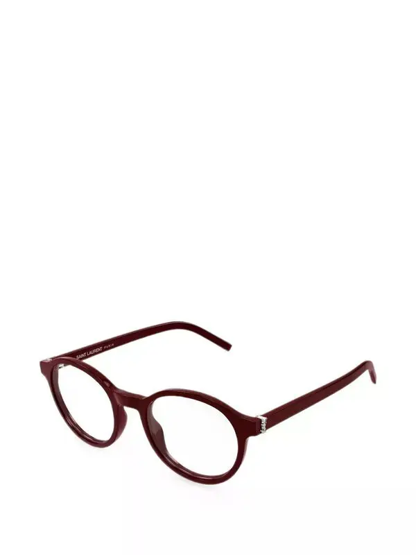 Saint Laurent Logo-plaque Round-frame Glasses