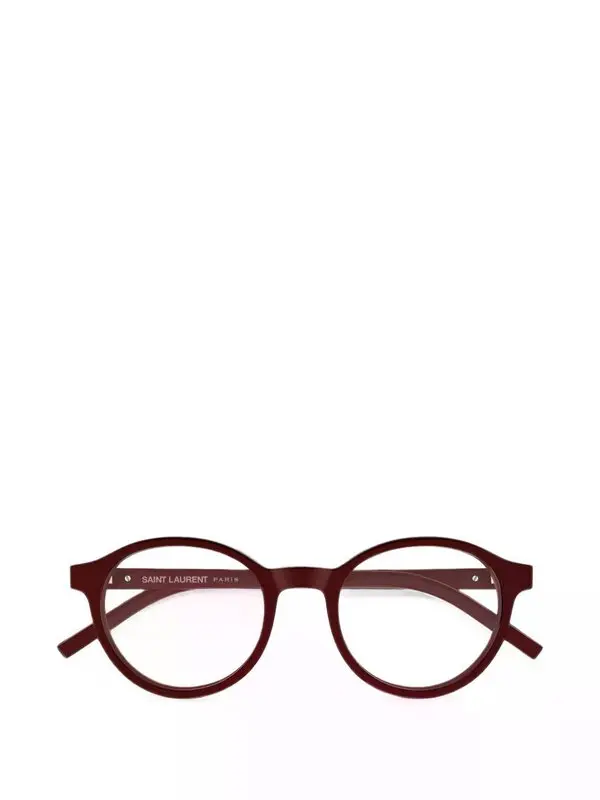 Saint Laurent Logo-plaque Round-frame Glasses