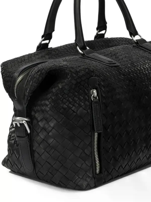 Officine Creative Armor 019 Woven Leather Weekend Bag
