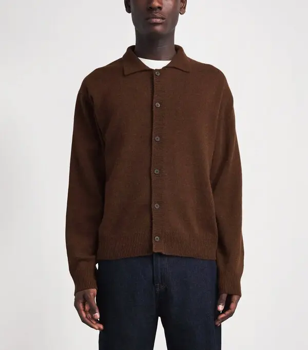 LE17SEPTEMBRE Wool-alpaca Collar Cardigan - Brown