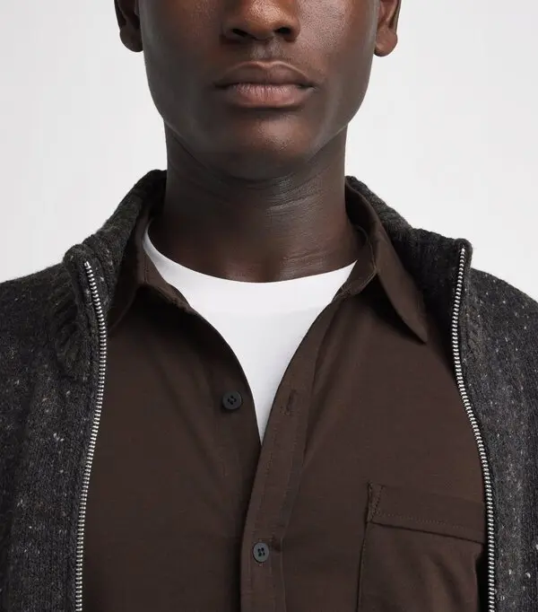 Paige Pima Cotton Cosgrove Shirt - Brown
