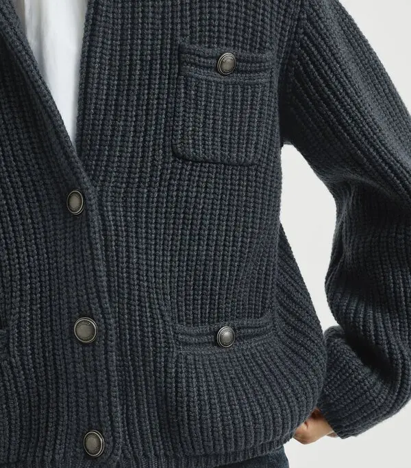 Brunello Cucinelli Cashmere Rib-knit Cardigan