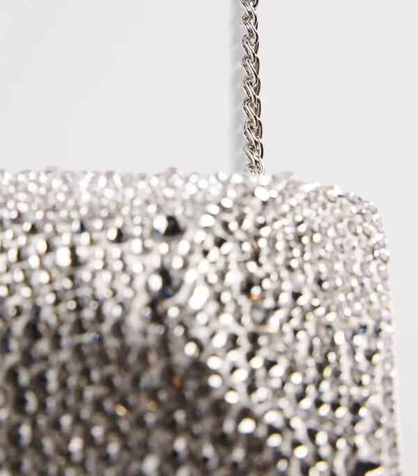 Rodo Satin Crystal-embellished Clutch Bag