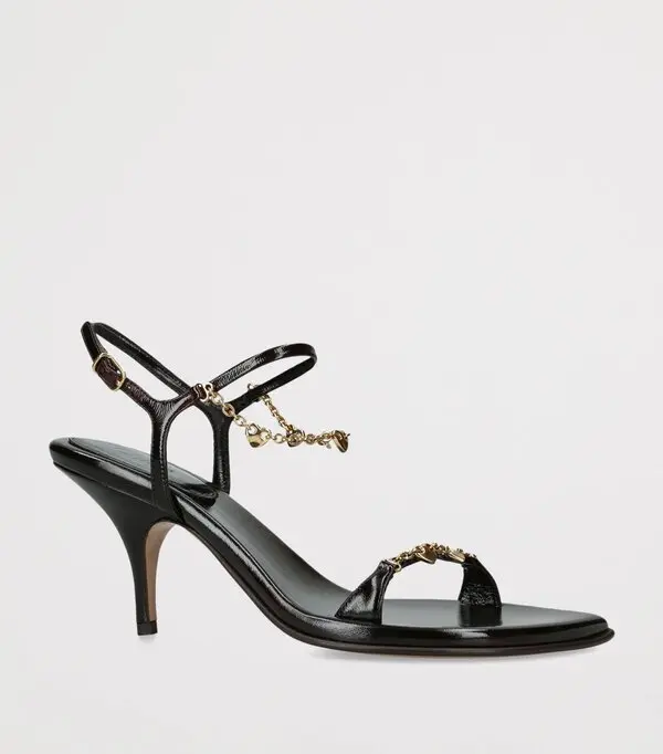 Chloé Patent Leather Zia Heeled Sandals 80